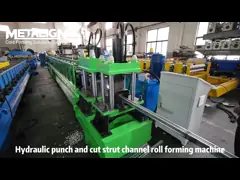 Manual Decoiler And Hydraulic Punching Roll Forming Equipment For Strut Channel