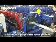 China Auto Size Change C Purlin Roll Forming Machine Price 15m/Min With Profession Cutter for sale