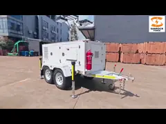 China Large Luminous Flux Diesel Operated Mobile Flood Lights For Industrial 6kw/7.5kw for sale