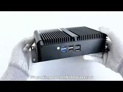 DDR4 16G RAM Intel N100 Mini PC industriel sans ventilateur 4 LAN Dual COM Linux avec WIFI