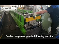 Bamboo style corrugated roofing panel roll foming machine