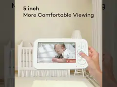 China Video And Temperature Sensor Wireless Video Babyphone Baby Monitor With Additional Features Sound-activated LED Lights for sale