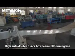 China Full Automatic Heavy Duty Box Beam Rack Roll Forming Machine 10m/Min 30Kw for sale
