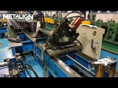 Standalone 5-station hydraulic punch flying cut Z purlin roll forming machine without cutting waste