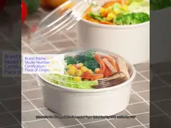 Biodegradable PLA-coated Paper Salad Bowl with FSC Certified