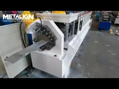 Post hydraulic punch and oblique cut Z purlin roll forming machine