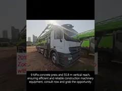 2018 used Original 56 Meter Zoomlion Green Concrete Pump with Benz Chassis