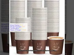 Custom biodegradable PLA coating Espresso Paper Cups for Coffee Chains