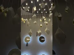 G9 Petal Pendant Ceiling Light Multi Size Ceramic Flower Pendant Light 85V To 265V