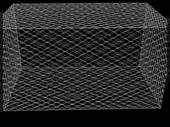 3d rendered gabion basket animation display