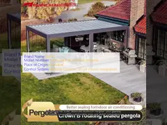 Smart Home Integration Remote Control Aluminium Pergola with Aluminium Gardening Tools