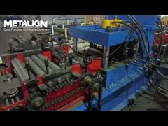Multi width CZ purlin roll forming machine with pre-punch and pre-cut