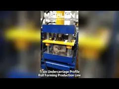 China 4mm Stainless Steel Train Frame Automotive Roll Forming Machine Production Line With Hydraulic Punching And Roll Forming for sale