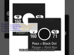 돌이킬 수 없는 방수성 기름 방지성 점 높은 온도 71°C 161°F 식기 세척기 온도 민감성 라벨