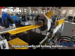 Standalone 4-station hydraulic punch and hole on forming point Z purlin roll forming machine