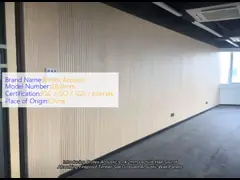 14/2mm Lecture Hall Sound Absorbing Fireproof Timber Slat Grooved Acoustic Wall Panels