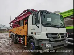 USED SANY 40m pump truck in ISUZU chassis Concrete Pump Truck Construction Pump Truck