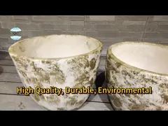 Texture Surface Fiber Clay Planter for Indoor Decoration Modern Style and Textured Surface Design