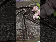 100% Polyester Leafy Sequin Embroidery Fabric Shine Luxary Fabric