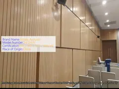 Lecture Hall Linear Veneer Wooden Wall Panels Grooved Acoustic Sound Absorption Board