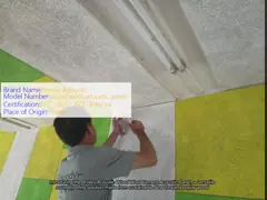 1200*600*25MM Classroom RAL Painting Wood Wool Cement Acoustic Panel Soundproofing Board