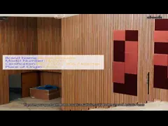 Auditorium Slat Wooden Grooved Acoustic Panels Sound Absorption Building Material