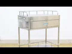 China Long Lasting Hospital Stainless Steel Trolley Customized Surgical Case Cart for sale