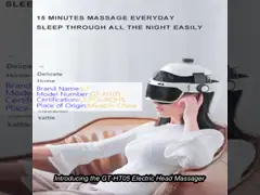 Four Modes Electric Scalp Massager Helmet 90 Minutes Eye Head Massager