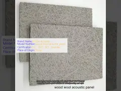RAL Grey Wood Wool Cement Acoustic Panels Ceiling Tiles Soundproofing Board