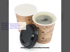 4 OZ Disponsable Small Espresso Paper Cups for Hot and Cold Beverage