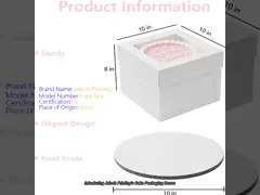 CMYK/pontone Offsent Printing Cake Packaging Boxes for Your Product's Protection and Presentation