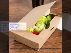 Biodegradable Custom Paper To Go Boxes made from Food Grade Kraft Paper