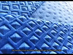 China 200GSM Embossed Velvet Upholstery Fabric - 150cm Width 100% Polyester Prussian Blue for sale