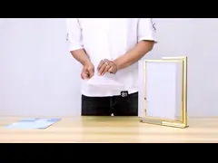 China SS Metal Retail Display Rotating A4 Poster Sign Holder Information Display Stand  25CM for sale