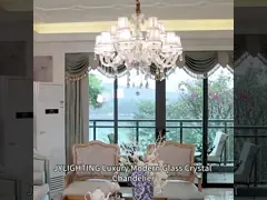 JYLIGHTING Luxury Modern Glass Crystal Chandelier Hanging Pendant Lamp for Home Hotel Ceiling Lighti