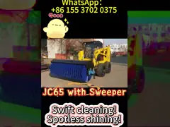 950kg Skid Steer Loader 0.5m3 JC65 with Sweeper Hot Sale In El Salvador