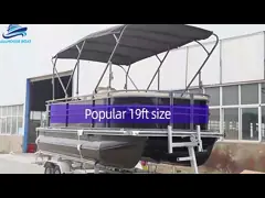 China Single Layer Deck Type 7.6m Pontoon Party Boat Your Ultimate Party Companion for sale
