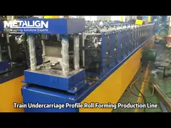 China Heavy Duty Train Frame Stainless Steel Roll Forming Machine With Hydraulic Punching Multi Bend for sale