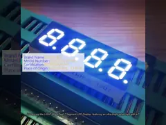 4 Digit 7 Segment LED Display Common Cathode Ultra White 7.62mm for Temperature Indicator