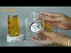 China 350ml 500ml PET Plastic Beverage Bottles With Pull Tab For Fruit Juice Milk Tea Coffee for sale