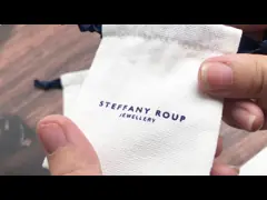 Cotton Drawstring Bag White Customize Elegant Jewelry Storage Bag