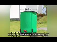 China Greenhouse PVC Garden Rain Barrels , Collapsible Plastic Water Barrels 150L Portable Water Tanks for sale