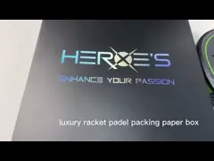 China Custom Size Handmade Hard Chipboard Paper Packaging Beach Tennis Padel Racket Gift Box for sale