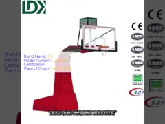 Top Quality Portable Glass Backboard Hydraulic Match Basketball System