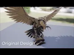 9m High Falcon Sculpture Customized Golden Large Brass Eagle Sculpture Statue