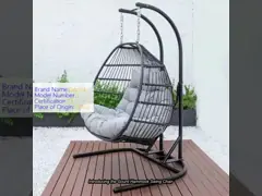Outdoor Wrought Iron Hammock Stand with Iron Tube Frame and Non-Mail Packing