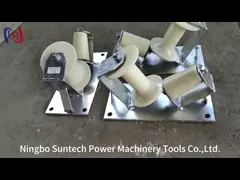 China Cable Turning Radius Wire Pulling Rollers V Shaped Nylon Sheave for sale