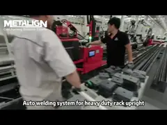 China Fully Automated Upright Rack Roll Forming Machine For Steel Uprights With Consistent Welding for sale