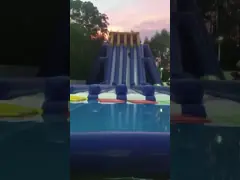 China Commercial Grade Inflatable Water Slide And Pool With Bouncy House Inflatable Water Slide for sale