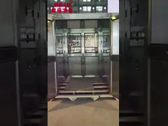 China Oversized Floor To Ceiling Air Shower Cargo SS Air Shower Double Sliding Doors for sale